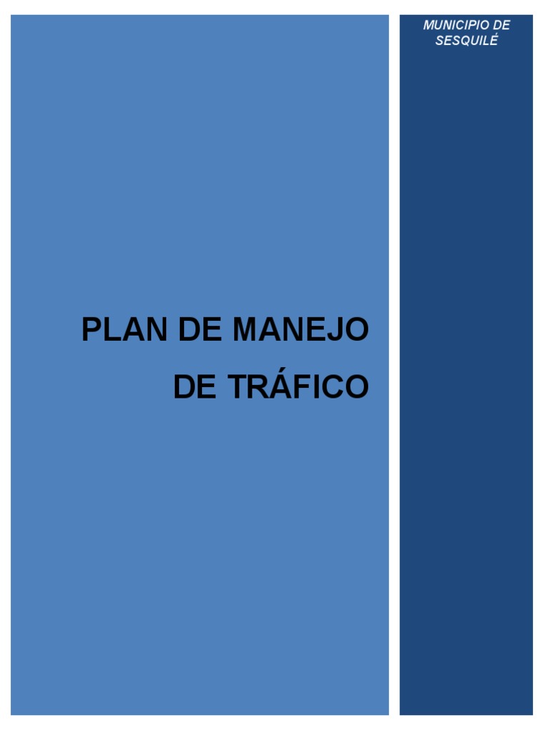 Plan de Manejo de Trafico Municipio de Sesquilé | PDF | Peatonal | La ...