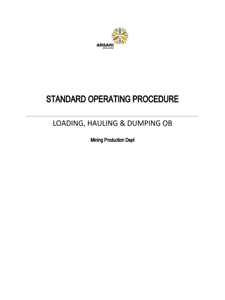Sop Loading, Hauling & Dumping Ob PT Abk | PDF