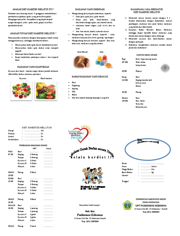 2 Diabetes Mellitus Dengan Menu | PDF