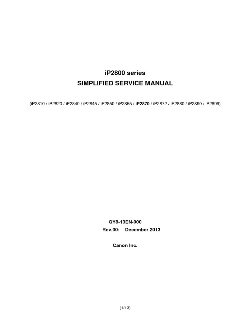 Ip2870 SSM | PDF | Printer (Computing) | Paper