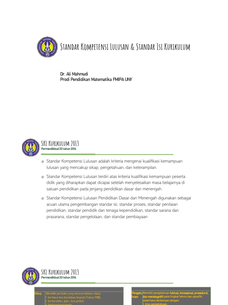 02 Standar Kompetensi Dan Standar Isi Kurikulum Feb 2023 | PDF