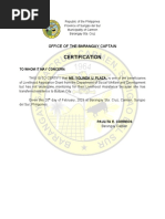 Barangay Certification For PWD | PDF