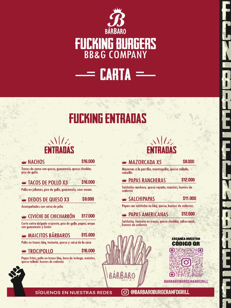 Menú Digital Bárbaro | PDF