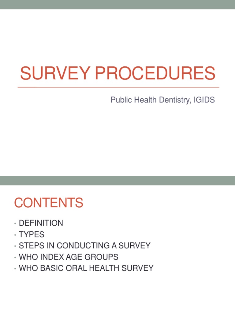 Survey Procedures | Download Free PDF | Sampling (Statistics) | Survey ...