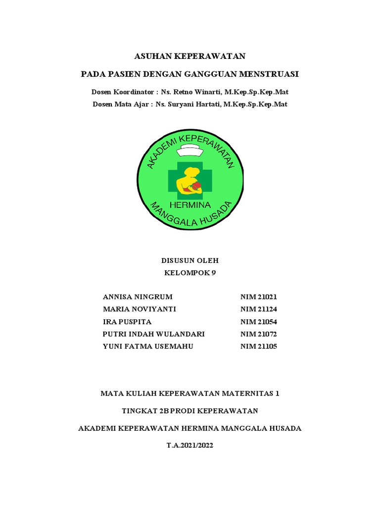 Askep Pasien Dengan Gangguan Menstruasi Kel.9 Kep - Maternitas | PDF