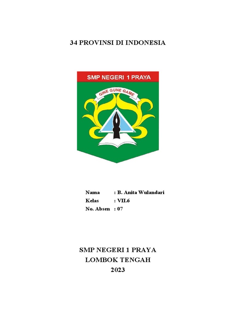 34 Provinsi Indonesia: Panduan Lengkap | PDF