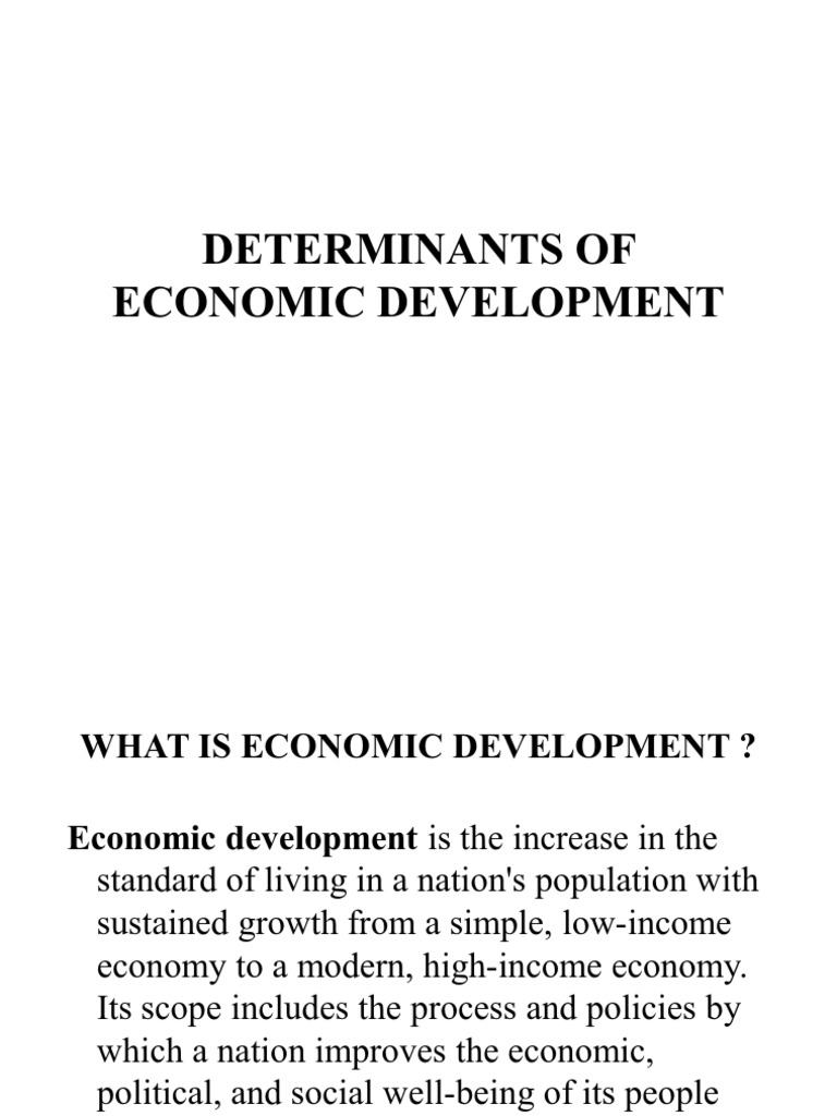 Determinants of Economic Development | Economic Development | Resource