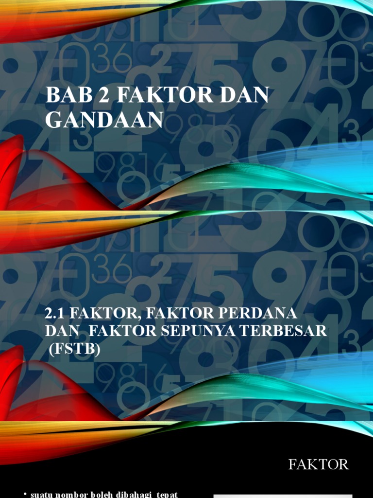 MT T1 KSSM Bab 2 Faktor Dan Gandaan | PDF