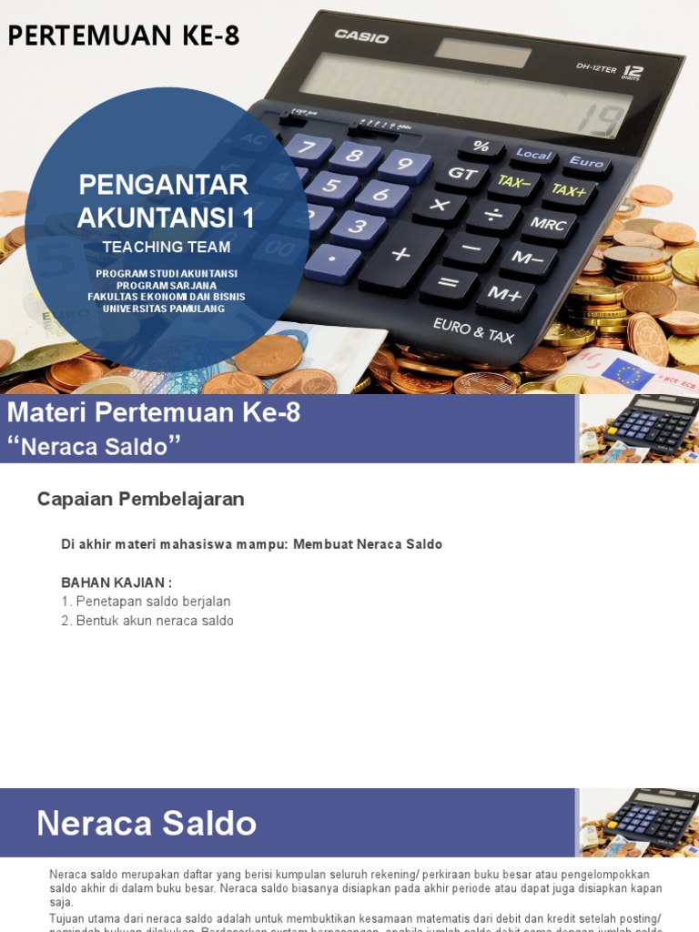 Pertemuan 8-Neraca Saldo | PDF