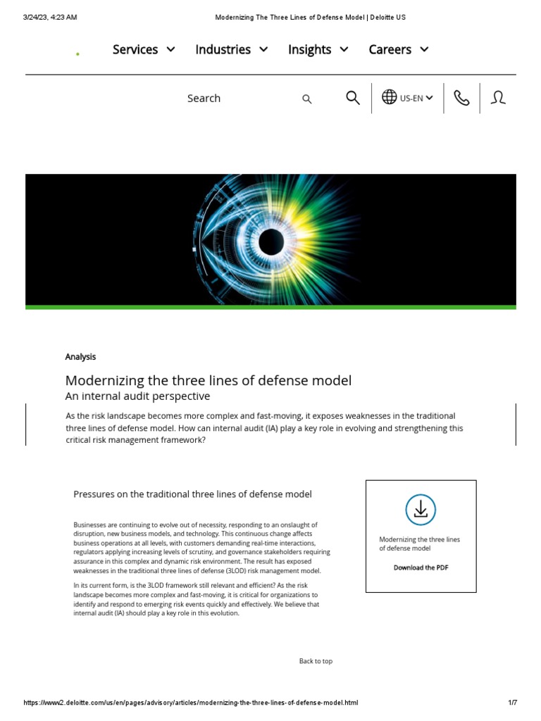 Modernizing the Three Lines of Defense | PDF | Internal Audit | Business