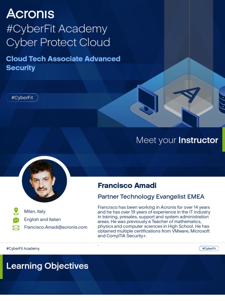 Acronis #CyberFit Cloud Tech Associate Advanced Security 2023 Handout | PDF | Antivirus Software ...