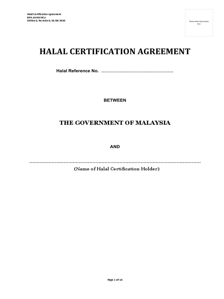 Final Halal Product Certification Agreement (Hca) | PDF | Indemnity ...