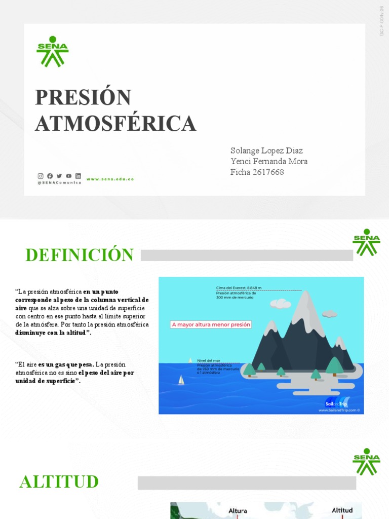 Presión Atmosférica | PDF | Atmósfera | Presión atmosférica