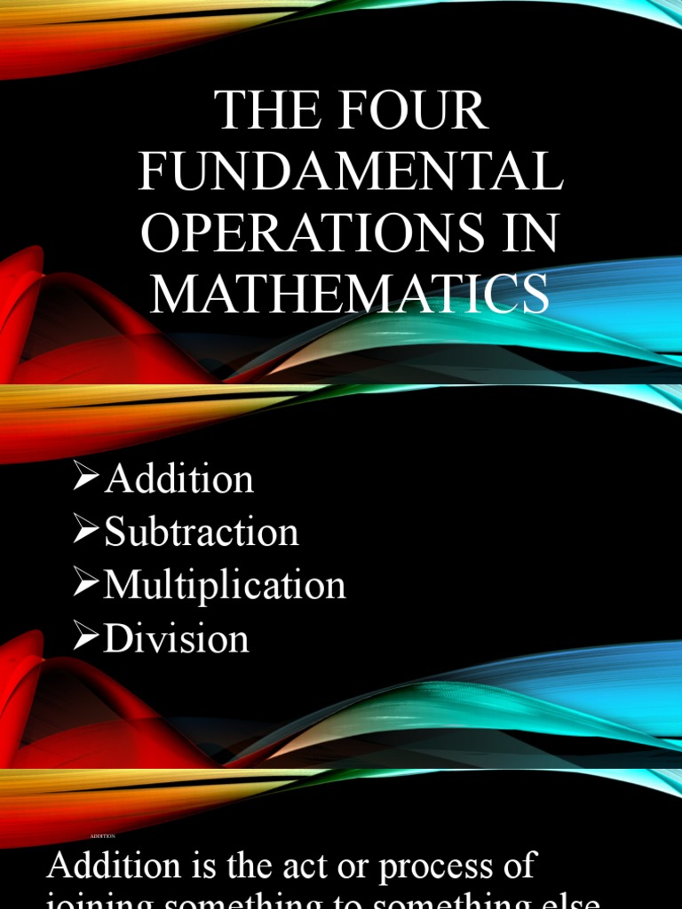 The Four Fundamental Operations in Mathematics | PDF