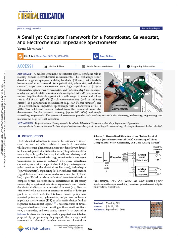 Potentiostat PDF | PDF | Amplifier | Electrode