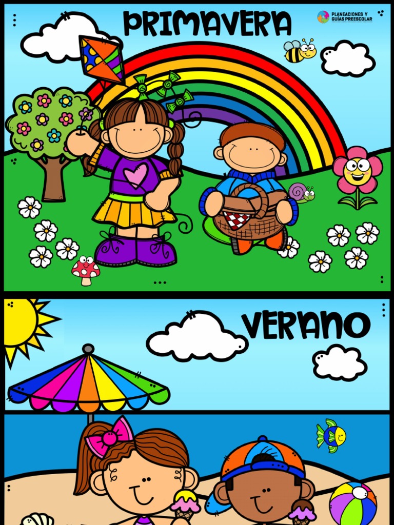 Tarjetas Estaciones Del Año | PDF