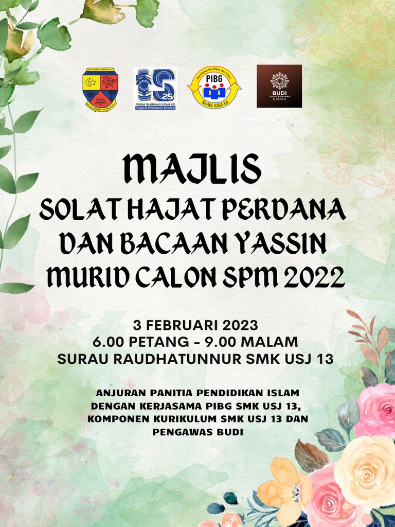 BUKU PROGRAM SOLAT HAJAT SPM 2022 3 FEB 2023 | PDF