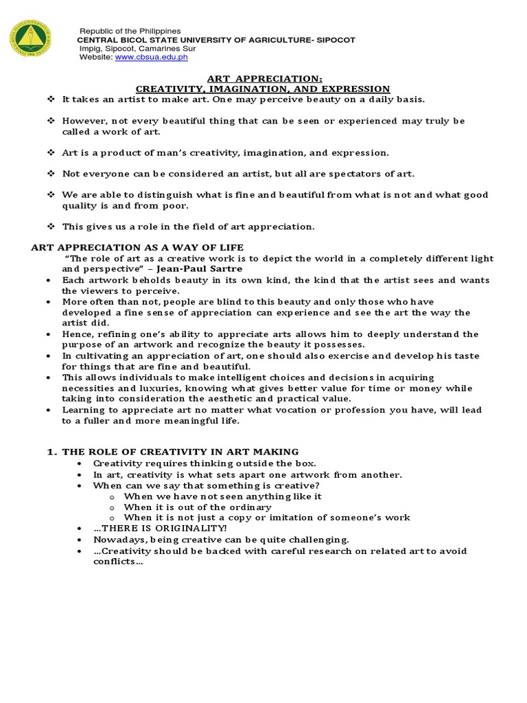 Module-4-6 - Art Appreciation | PDF | The Arts | Beauty