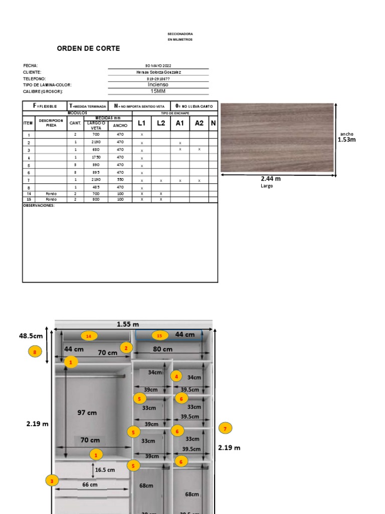 1.0 Planos Closet Habitacion 1 PDF | PDF