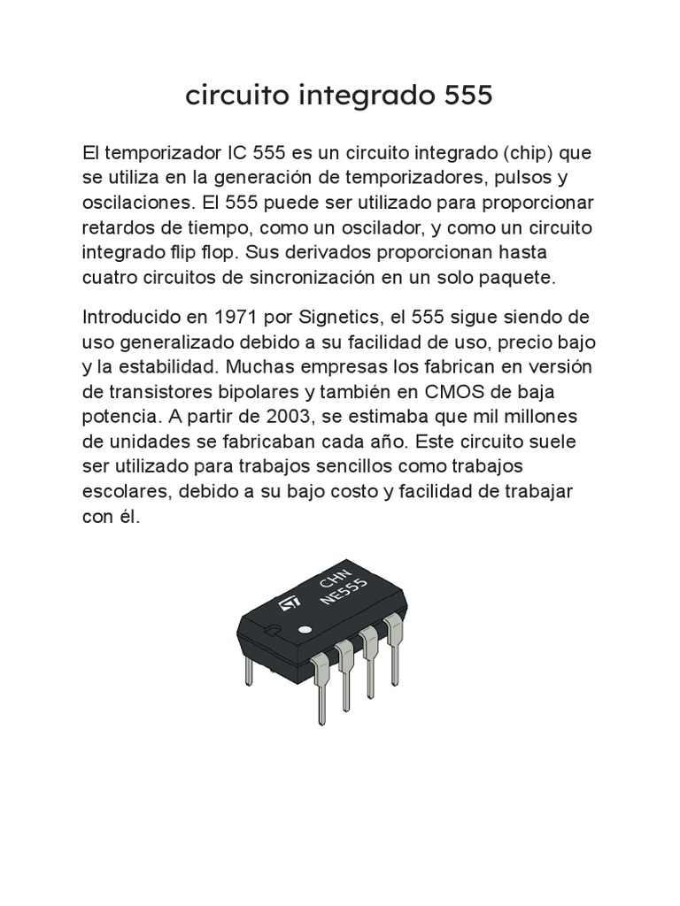 Circuito Integrado 555 | PDF