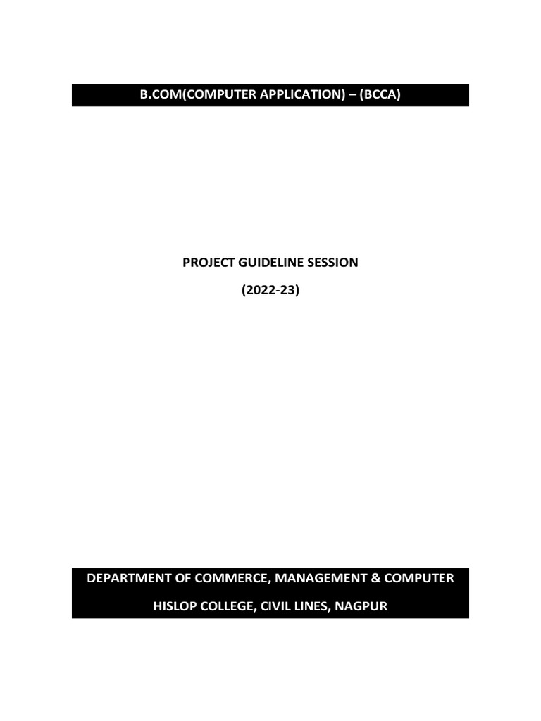 ProjectGuideline2022 2023 PDF | PDF | Software Testing | Computer Program ProjectGuideline2022 2023 PDF | PDF | Software Testing | Computer Program