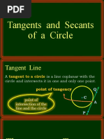 Theorems On Angles Formed by Tangents and Secants | PDF | Angle | Circle