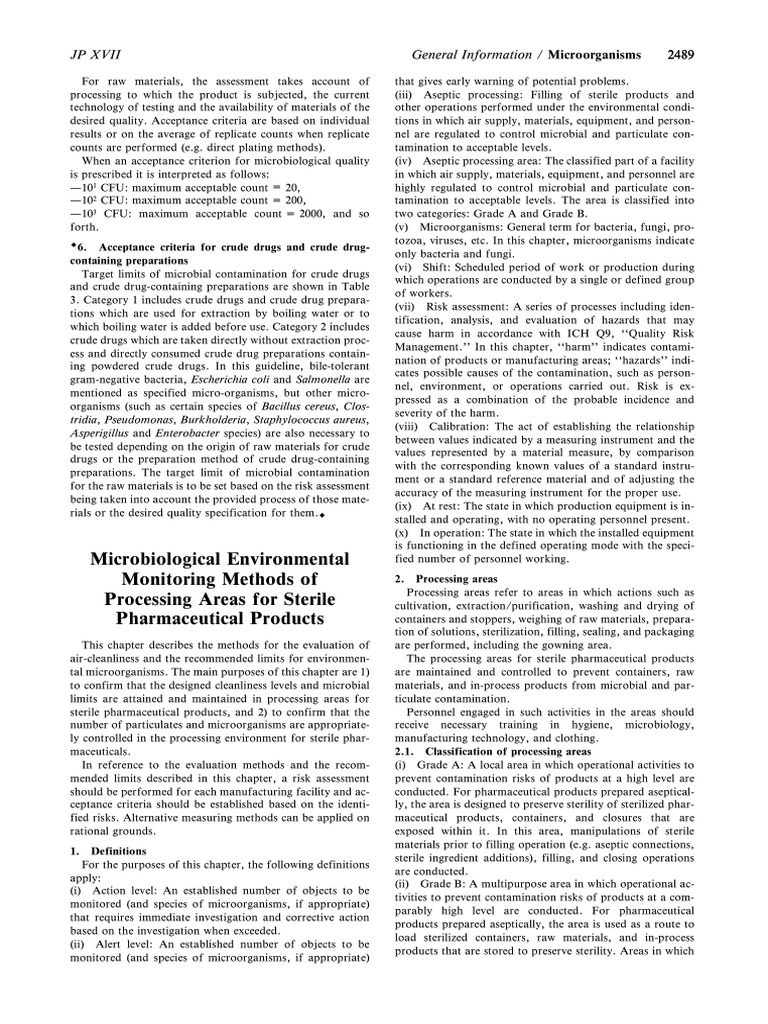 Settling Plate PDF | PDF | Growth Medium | Environmental Monitoring