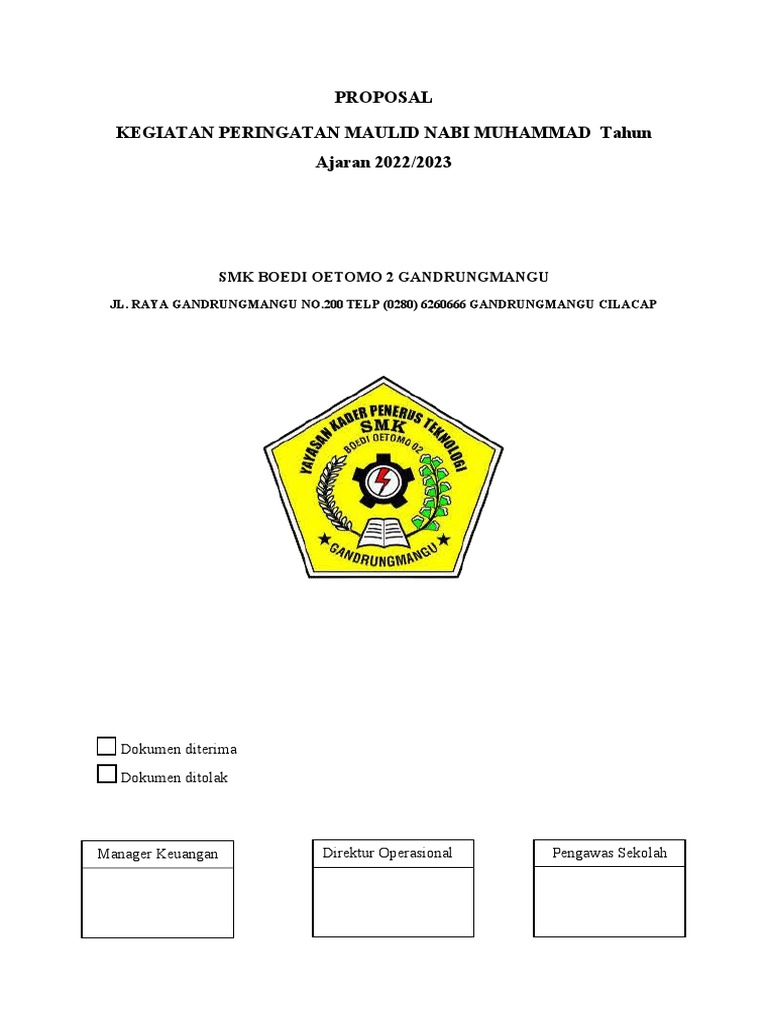 Proposal Isro Mi'roj PDF | PDF