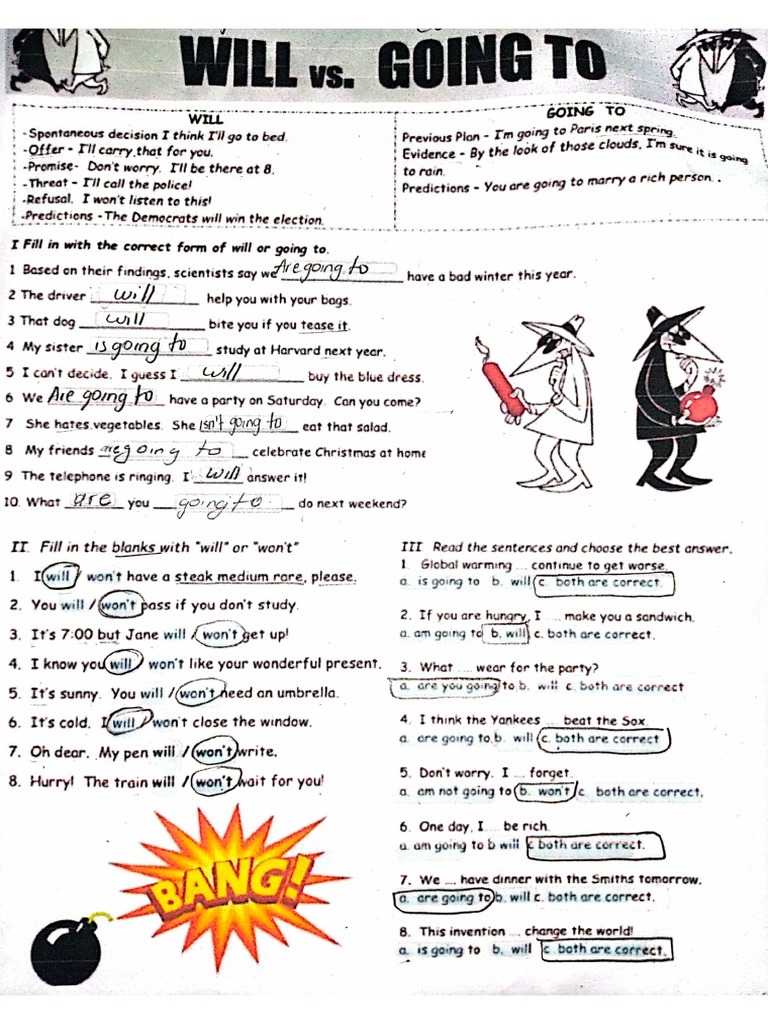 Will vs. Going To | PDF