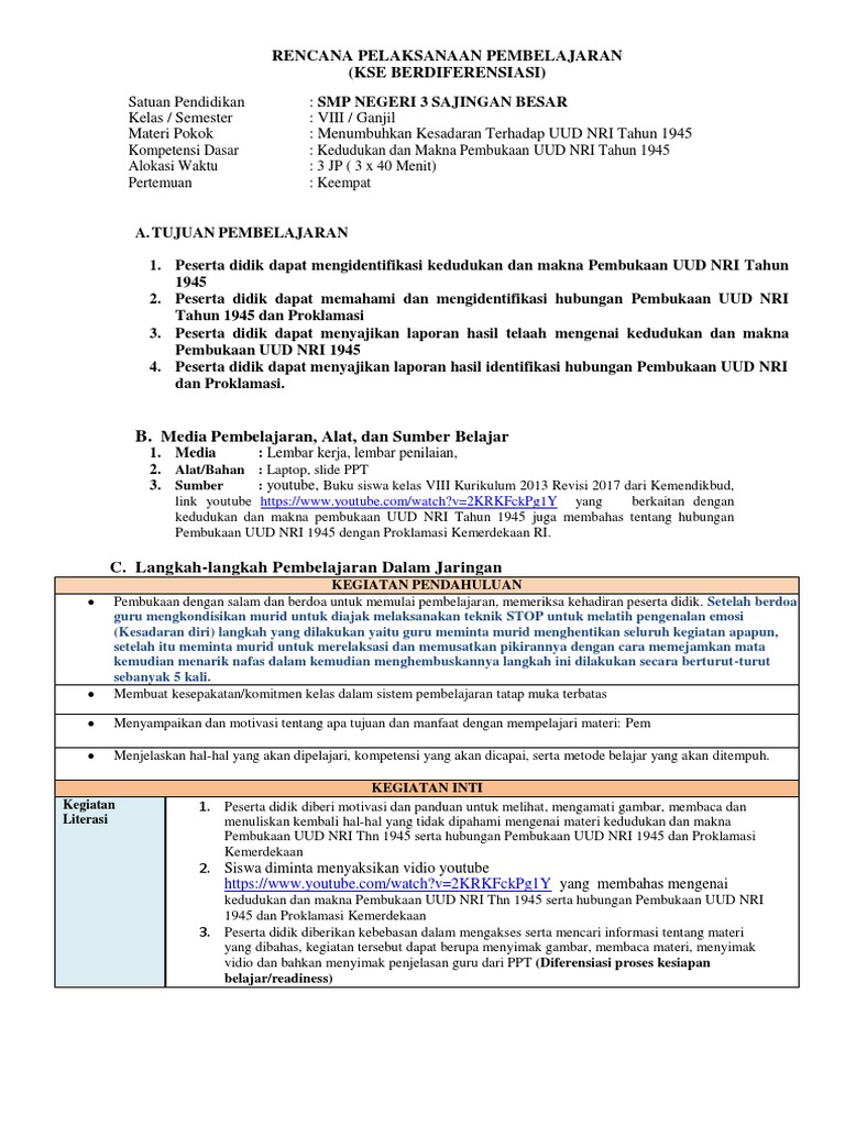 Kedudukan Dan Makna Pembukaan UUD NRI Tahun 1945 | PDF