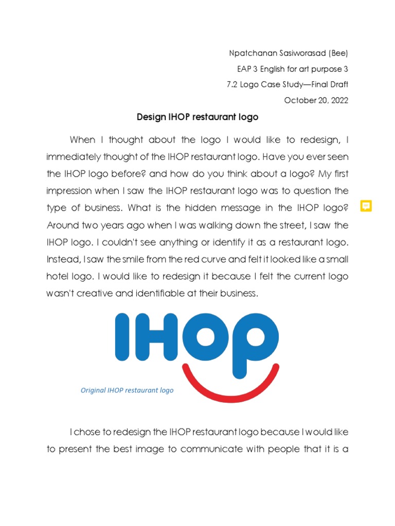 IHOP Logo Redesign Case Study | PDF | Logos | Brand