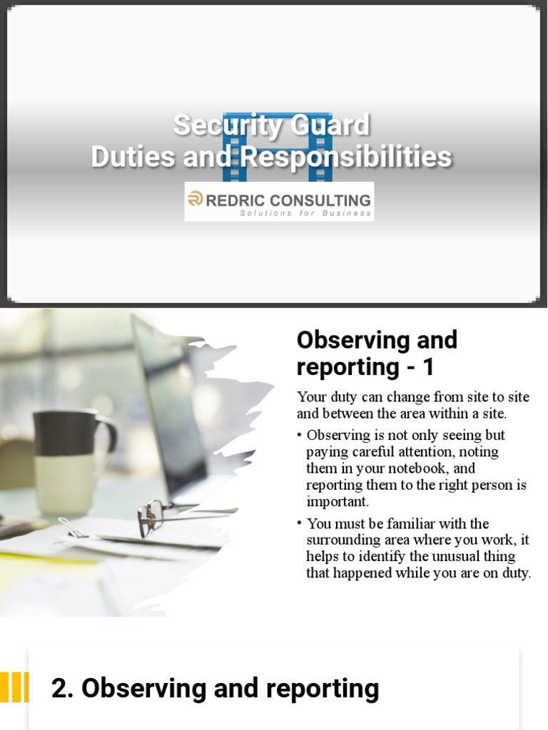 Security Guard Training | PDF