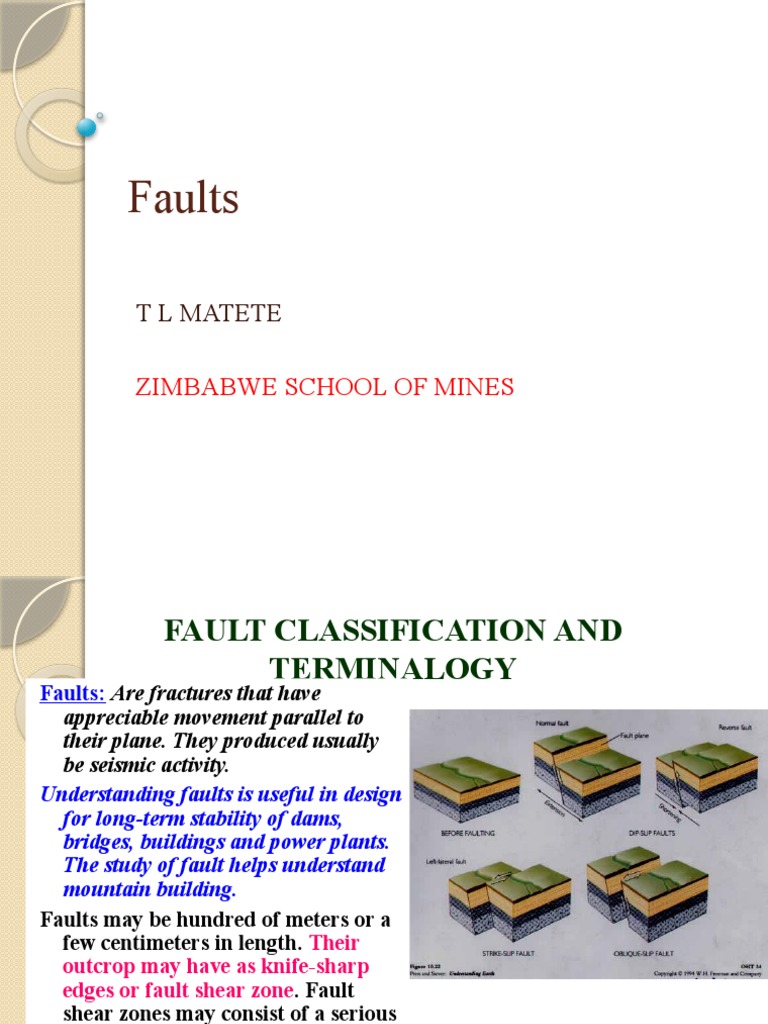 Understanding Fault Classification, Terminology, and Movement Mechanisms | PDF | Fault (Geology ...