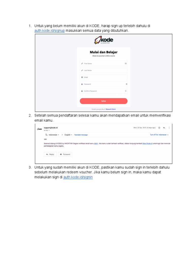 How To Redeem Voucher KODE 2 | PDF