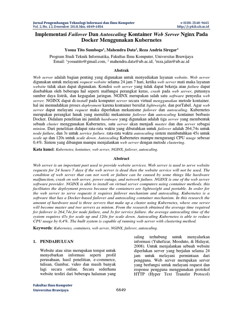 Implementasi Failover Dan Autoscaling Kontainer Web Server Nginx Pada ...