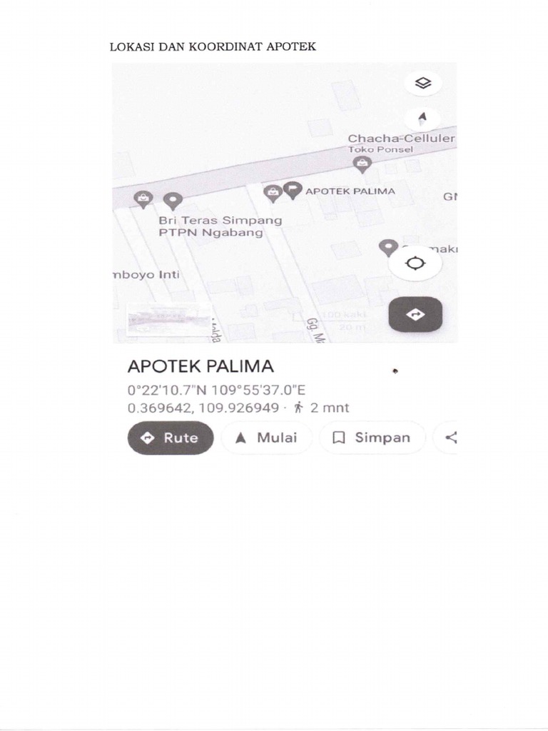 Syarat Koordinat Dan Lokasi Apotek | PDF