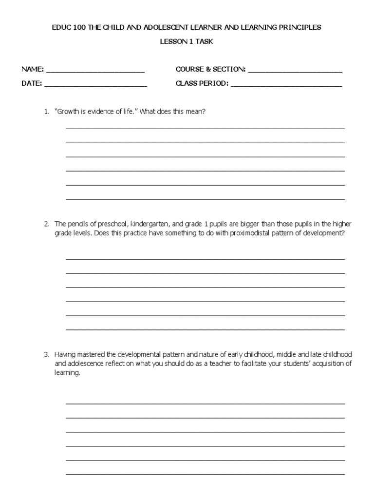 EDUC 100 Task 1 | PDF