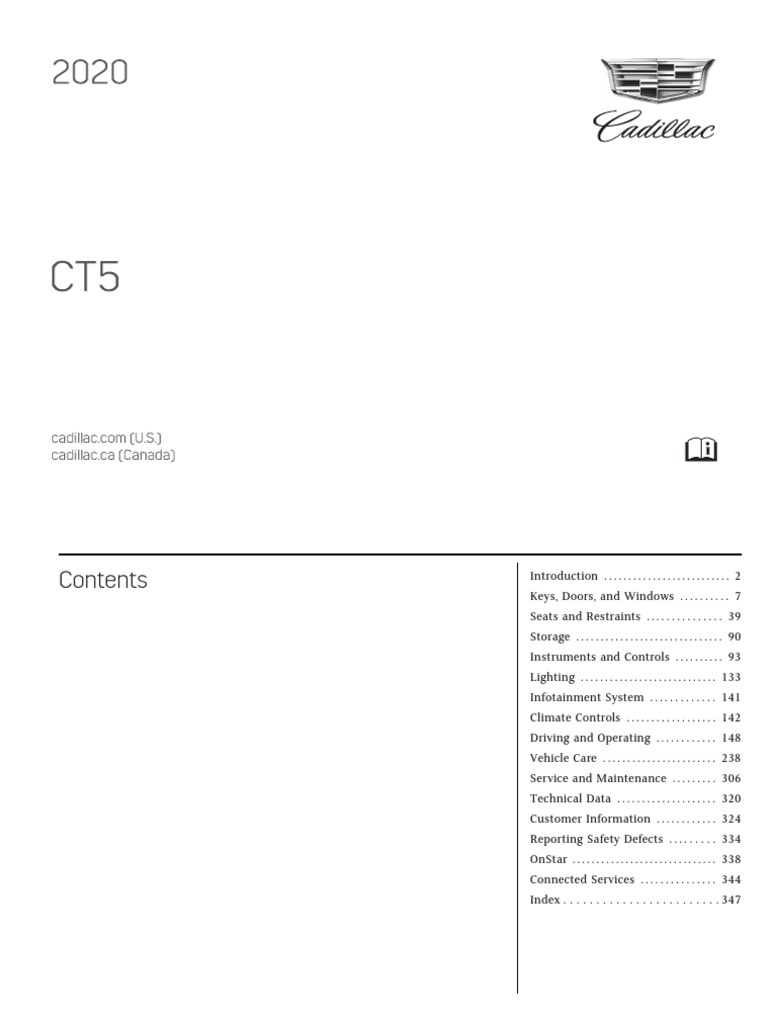 2020 Cadillac ct5 Owners Manual PDF | PDF | Car | Transport Economics