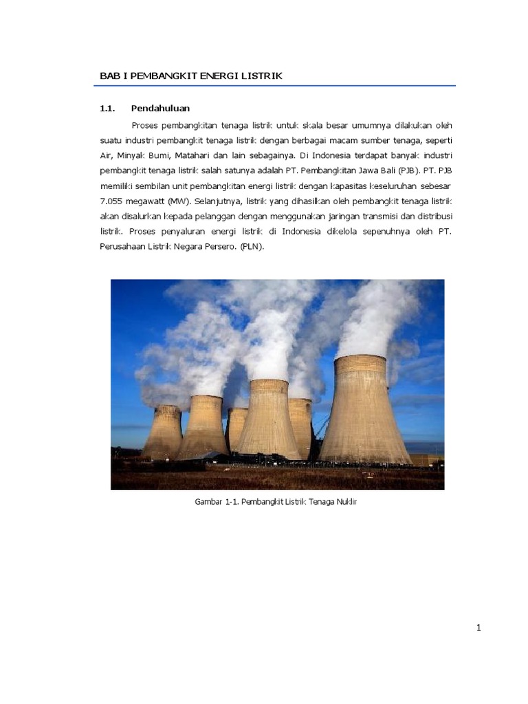 Pembangkit Energi Listrik | PDF
