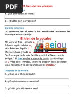 El Tren de Las Vocales | PDF | Artes del Lenguaje y Comunicación ...