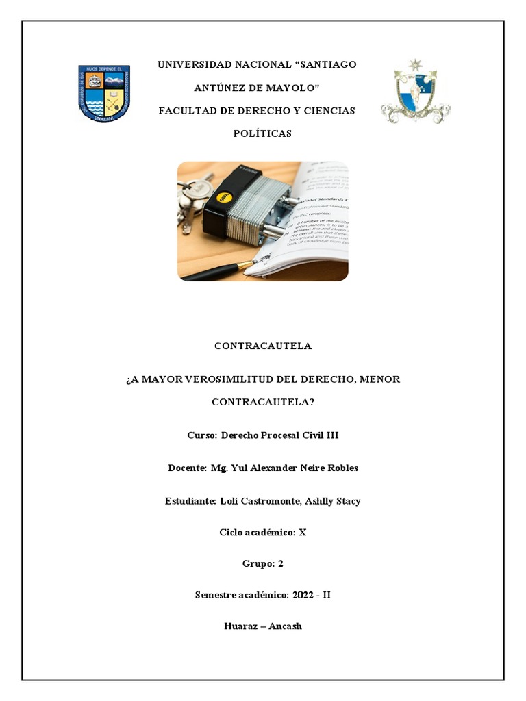 Contracautela | PDF | Mandato | Esfera pública
