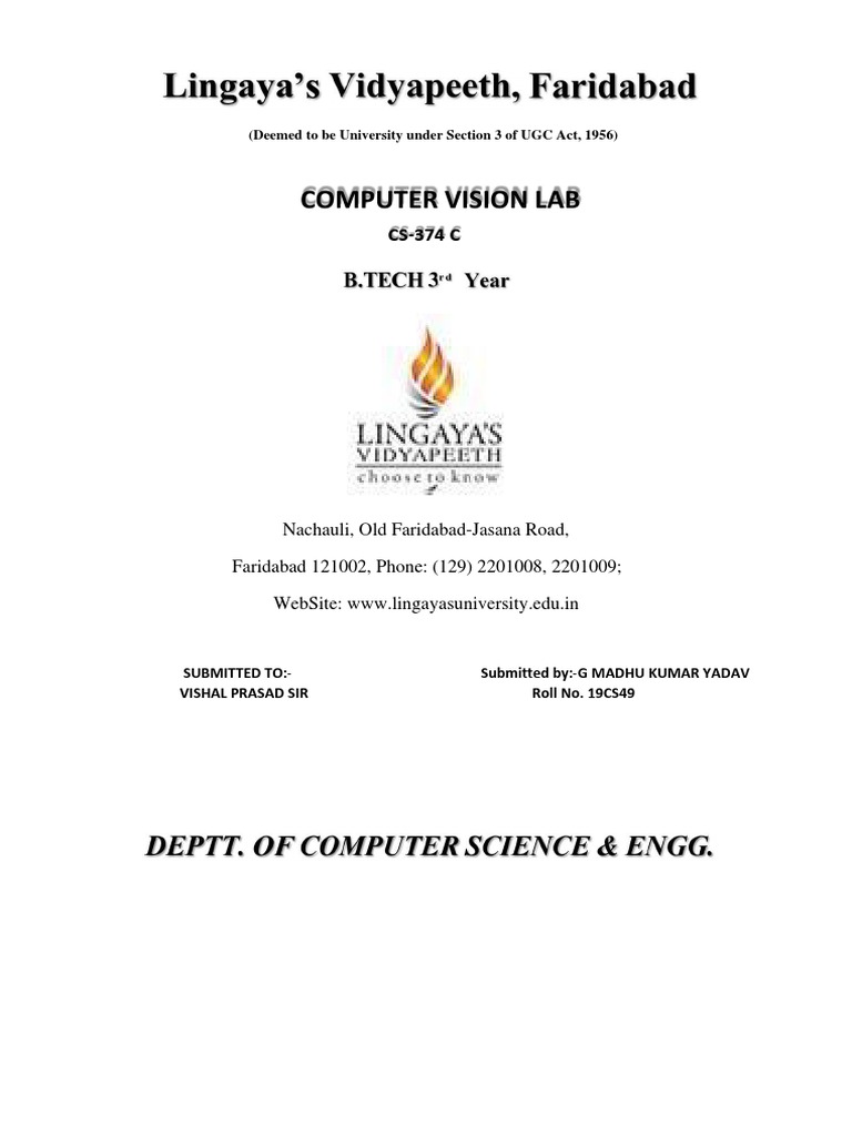 19cs49 Computer Vision Lab Filepdf Pdf Python Programming Language Low Pass Filter