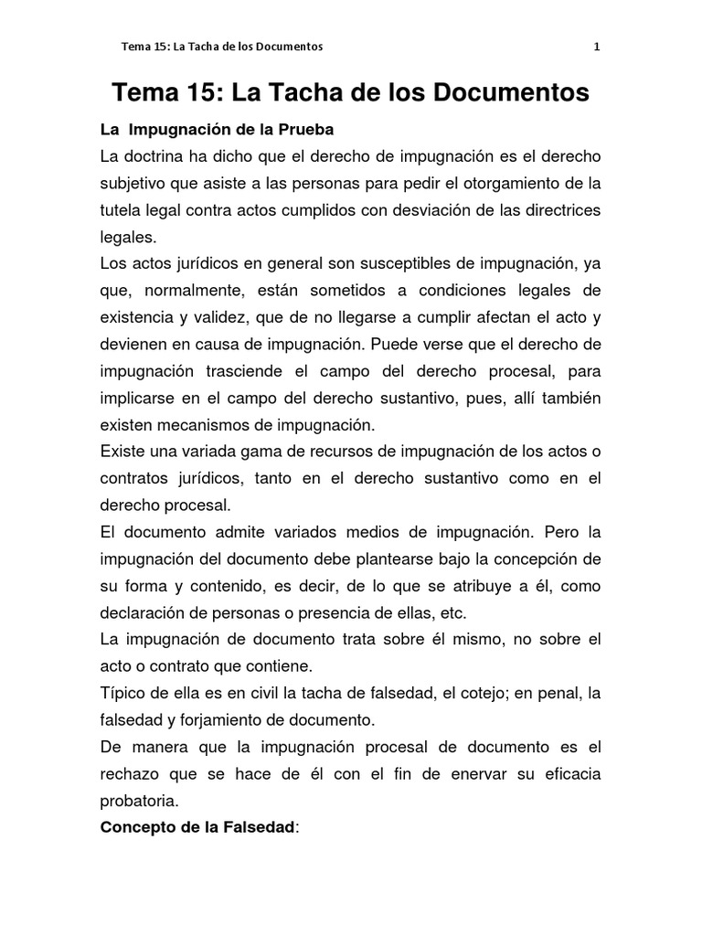 La Tacha de Los Documentos PDF | PDF | Verdad | Ley procesal