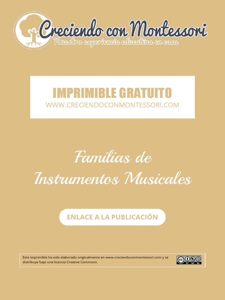 Imprimible Familias de Instrumentos | PDF | Instrumentos musicales ...
