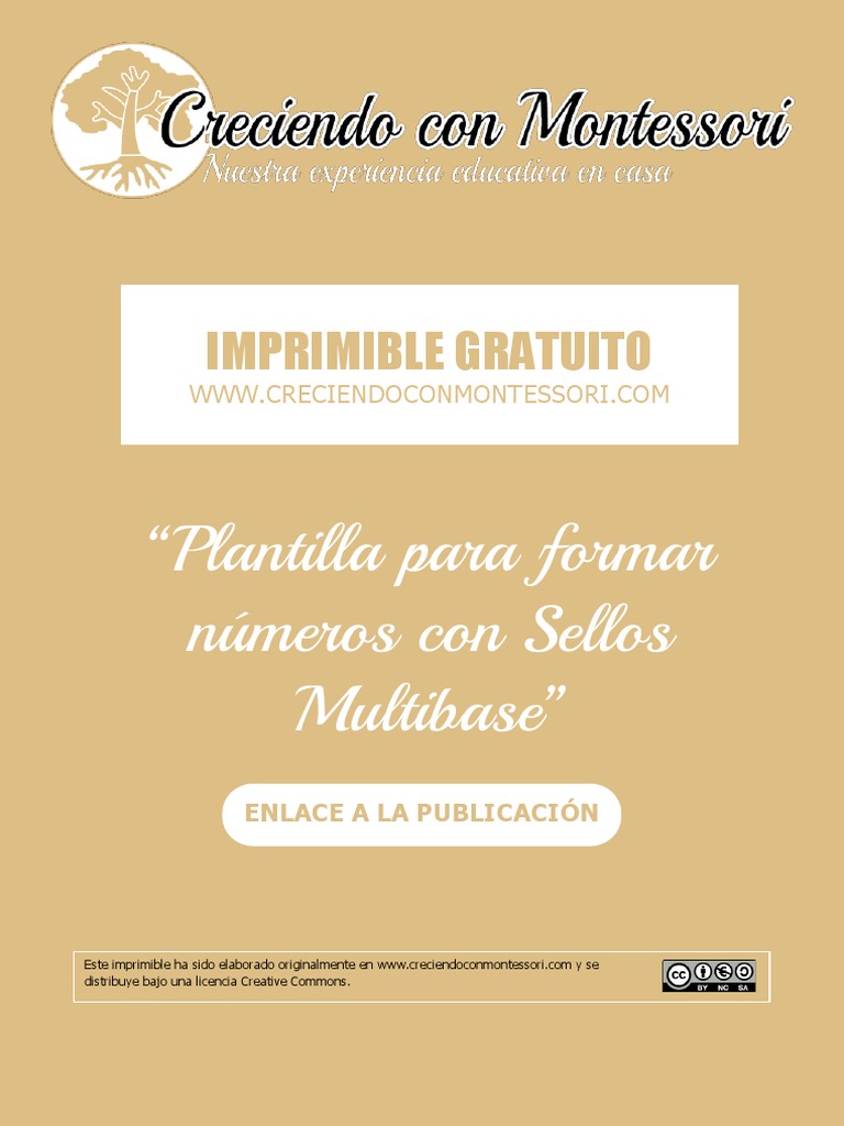 Imprimible Plantilla para Formar Números Con Sellos Multibase | PDF