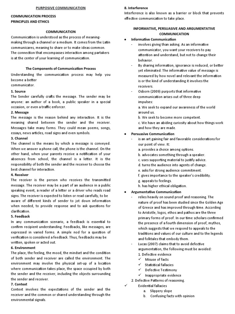 Purposive Communication | PDF | Swot Analysis | Communication