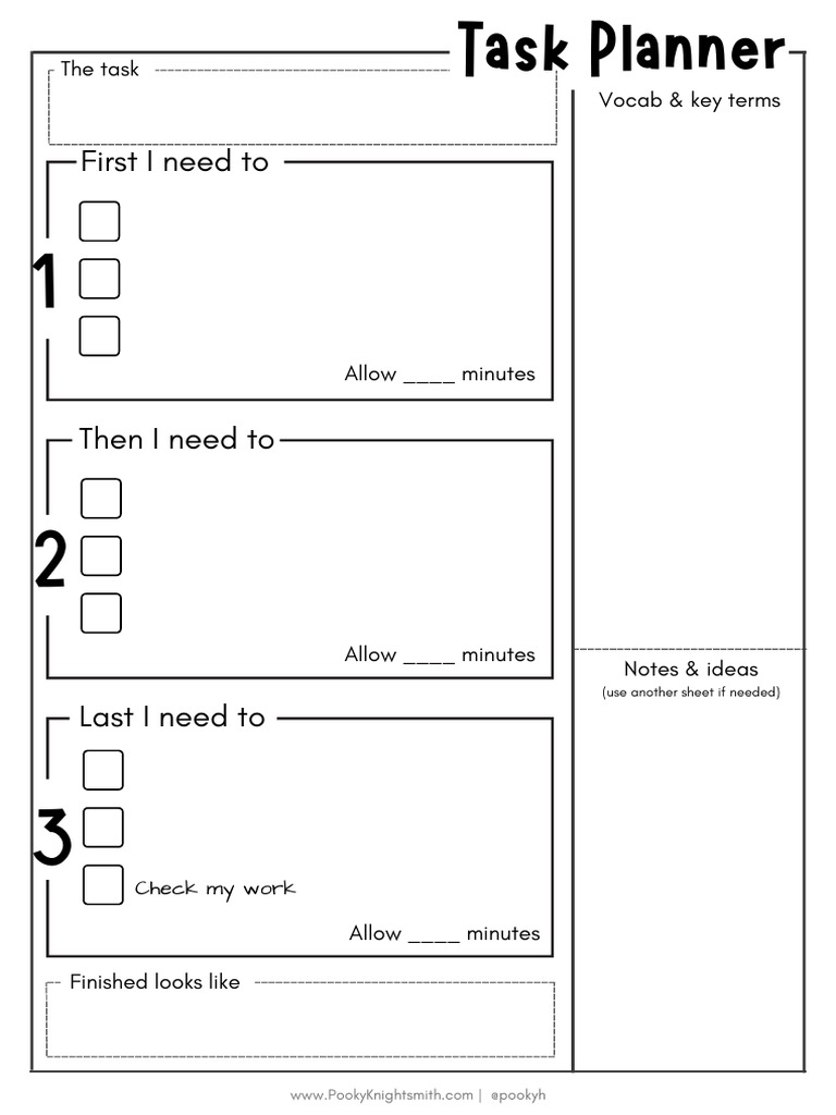 Adhd Class Task Planner Pdf Pdf