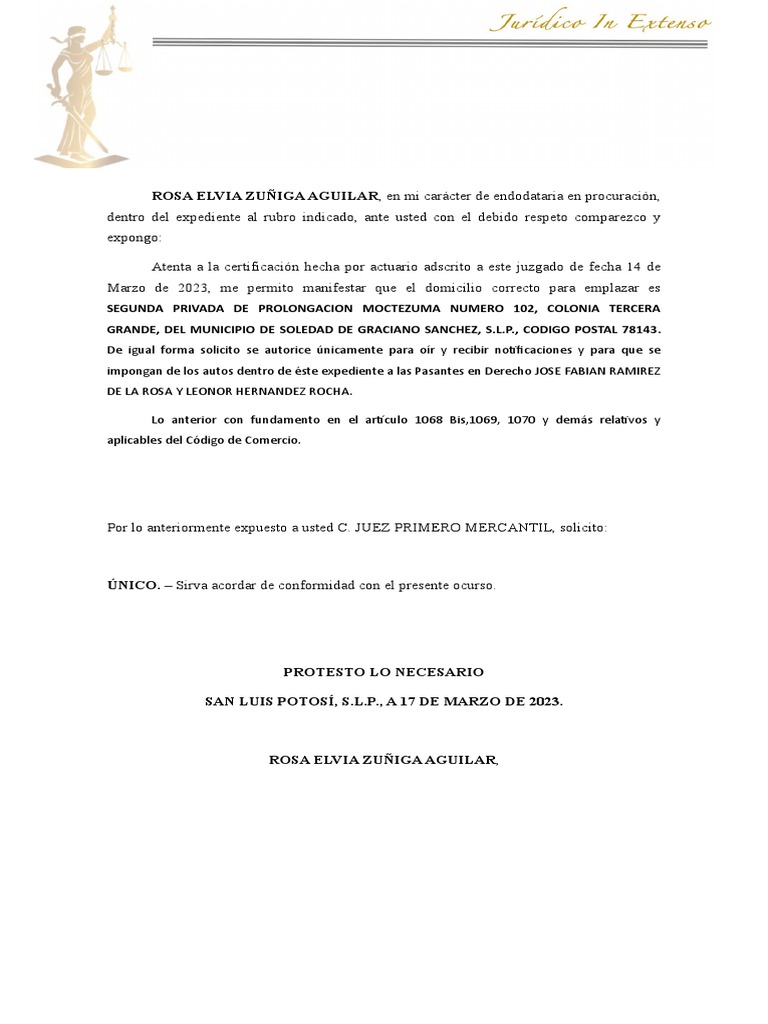 Promo Corrigiendo Domilicio Hector-Nahum | PDF