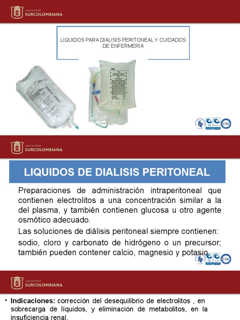 Liquidos para Dialisis Peritoneal y Cuidados de Enfermeria | PDF ...