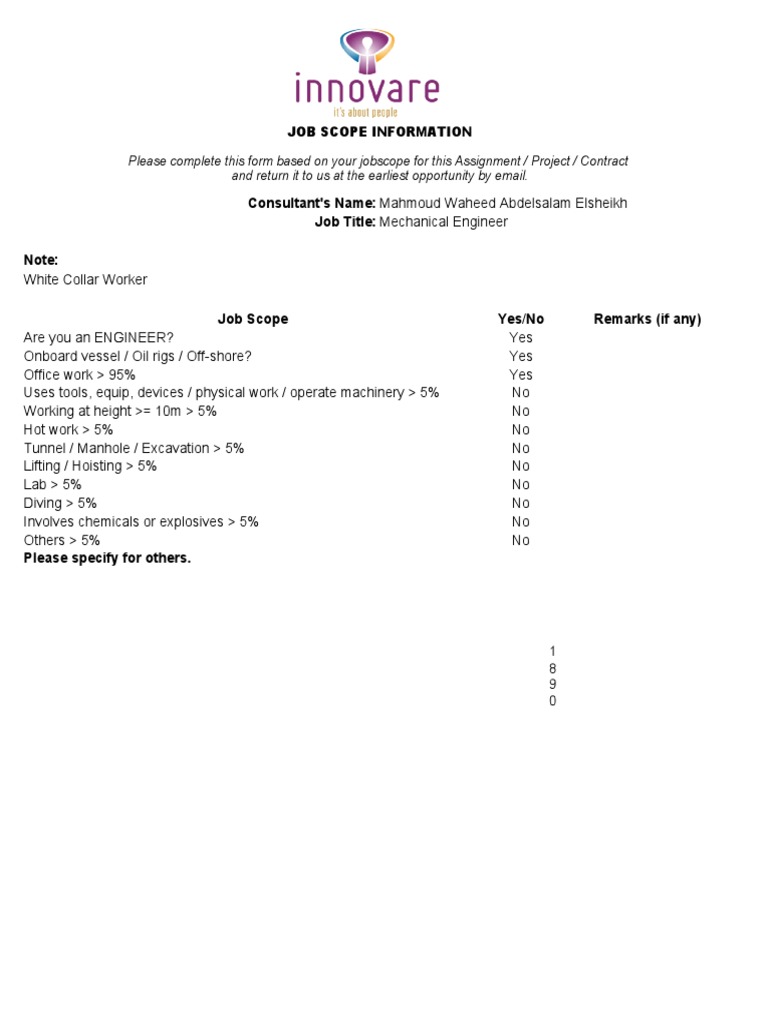 Jobscope Information Form | PDF